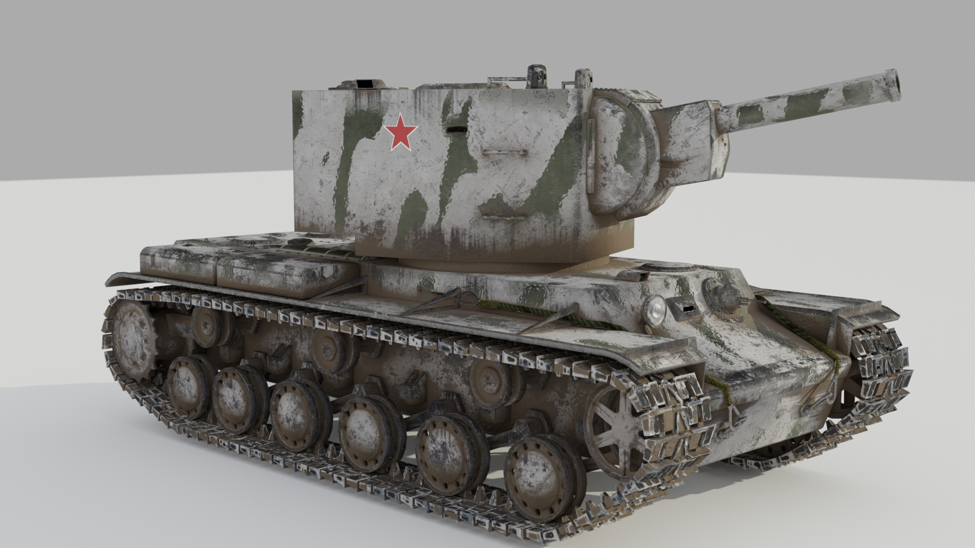 Tanque pesado soviético KV-2 Modelo 3D - TurboSquid 1442848