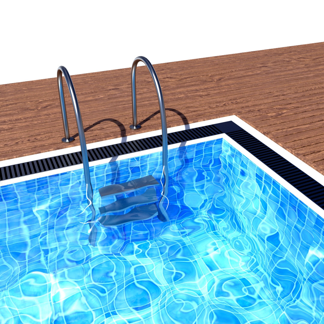 3D swimming pool wooden floor - TurboSquid 1519844