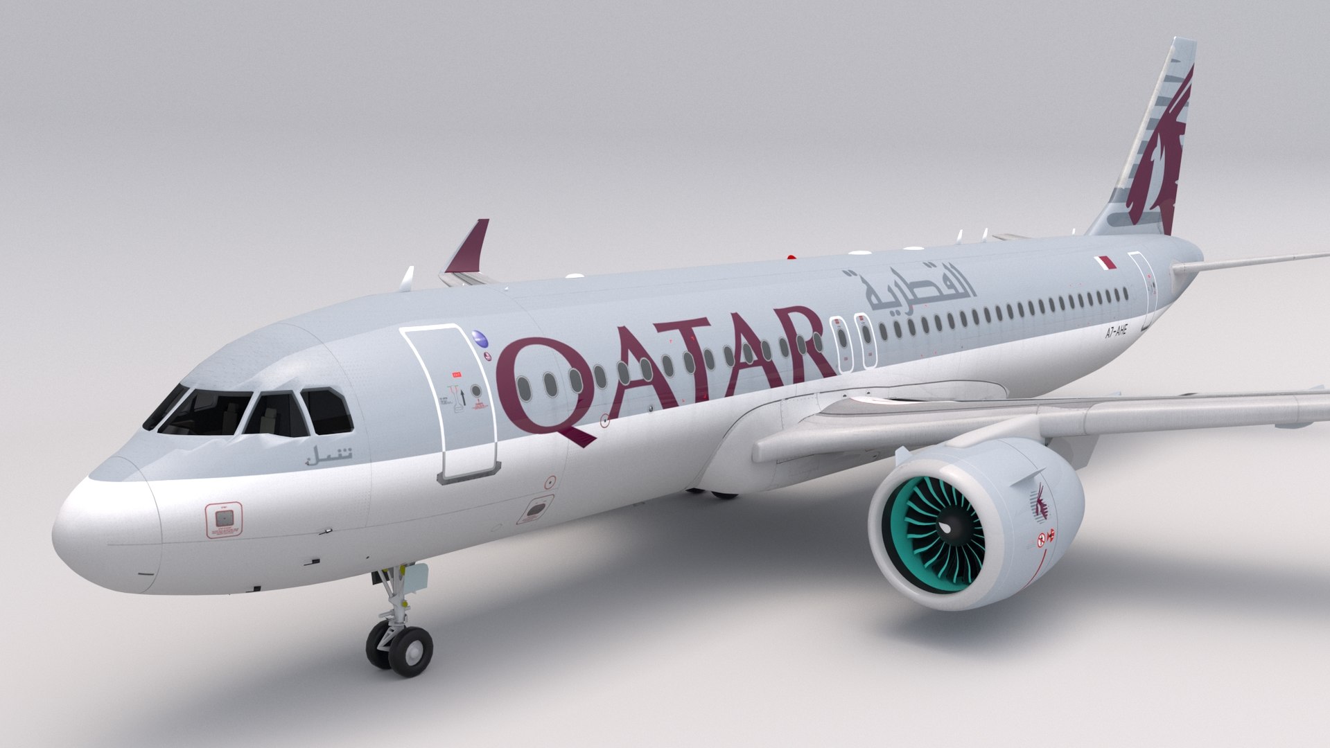 3D qatar airways a320 neo model - TurboSquid 1519859