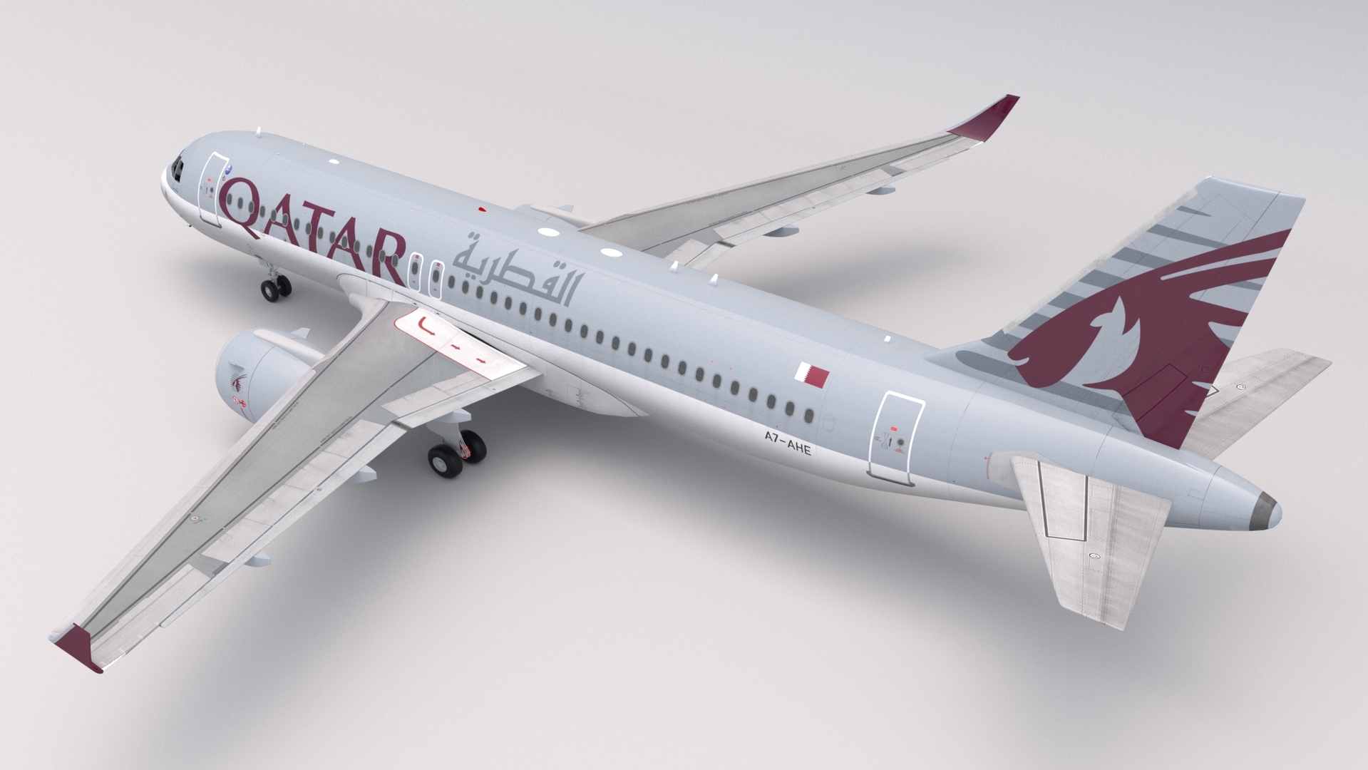 3D qatar airways a320 neo model - TurboSquid 1519859