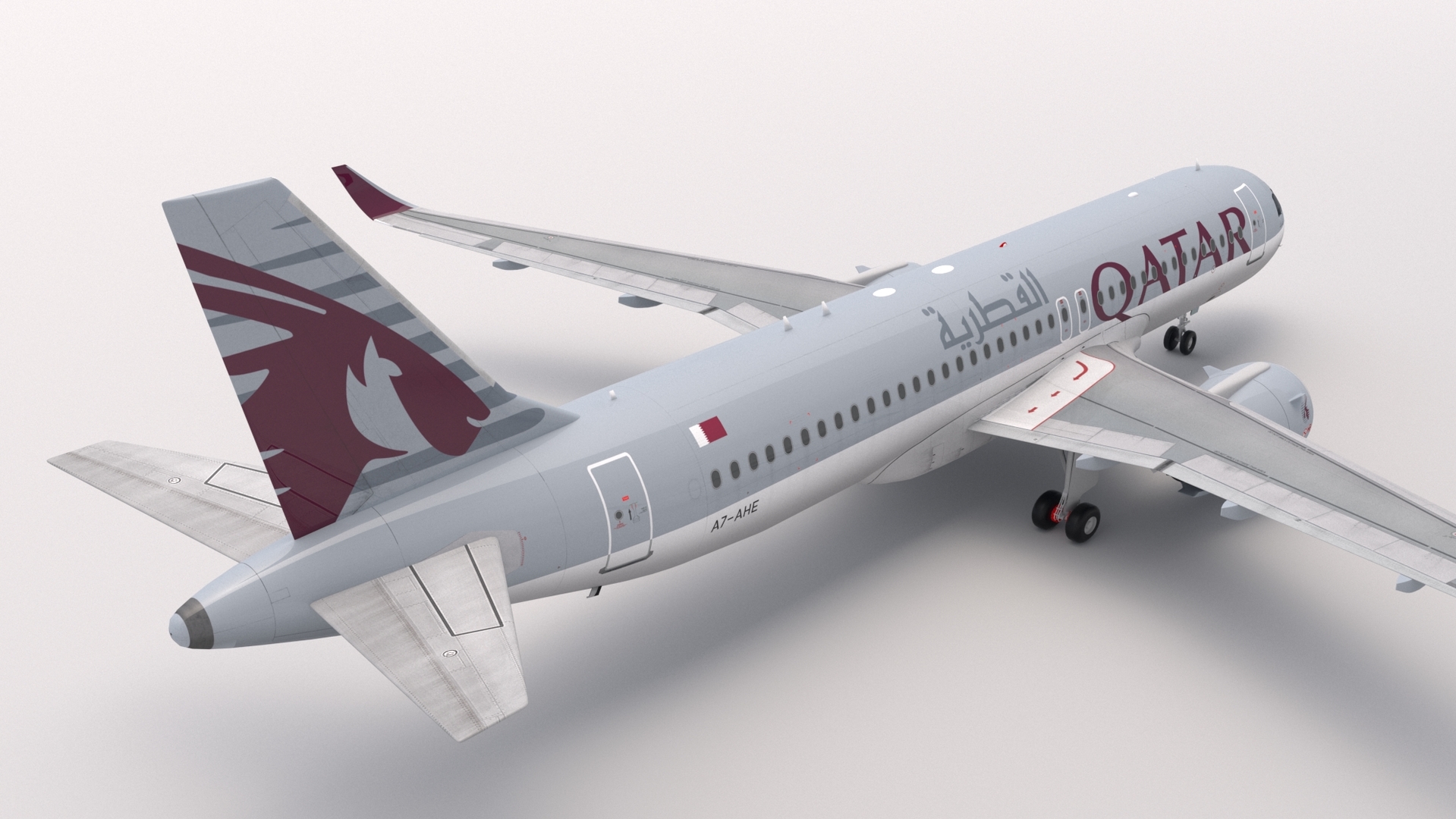 3D qatar airways a320 neo model - TurboSquid 1519859