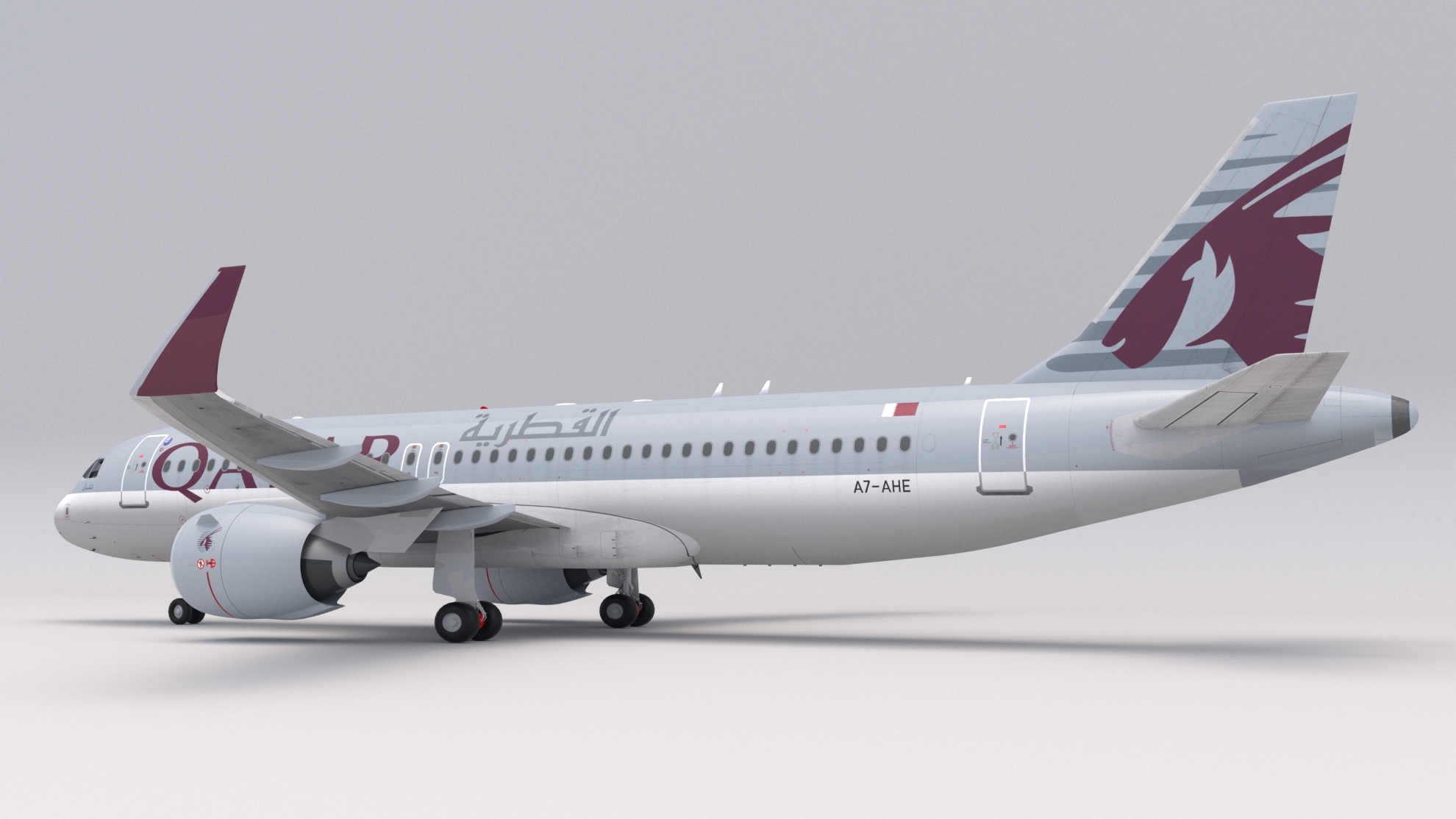 3D qatar airways a320 neo model - TurboSquid 1519859