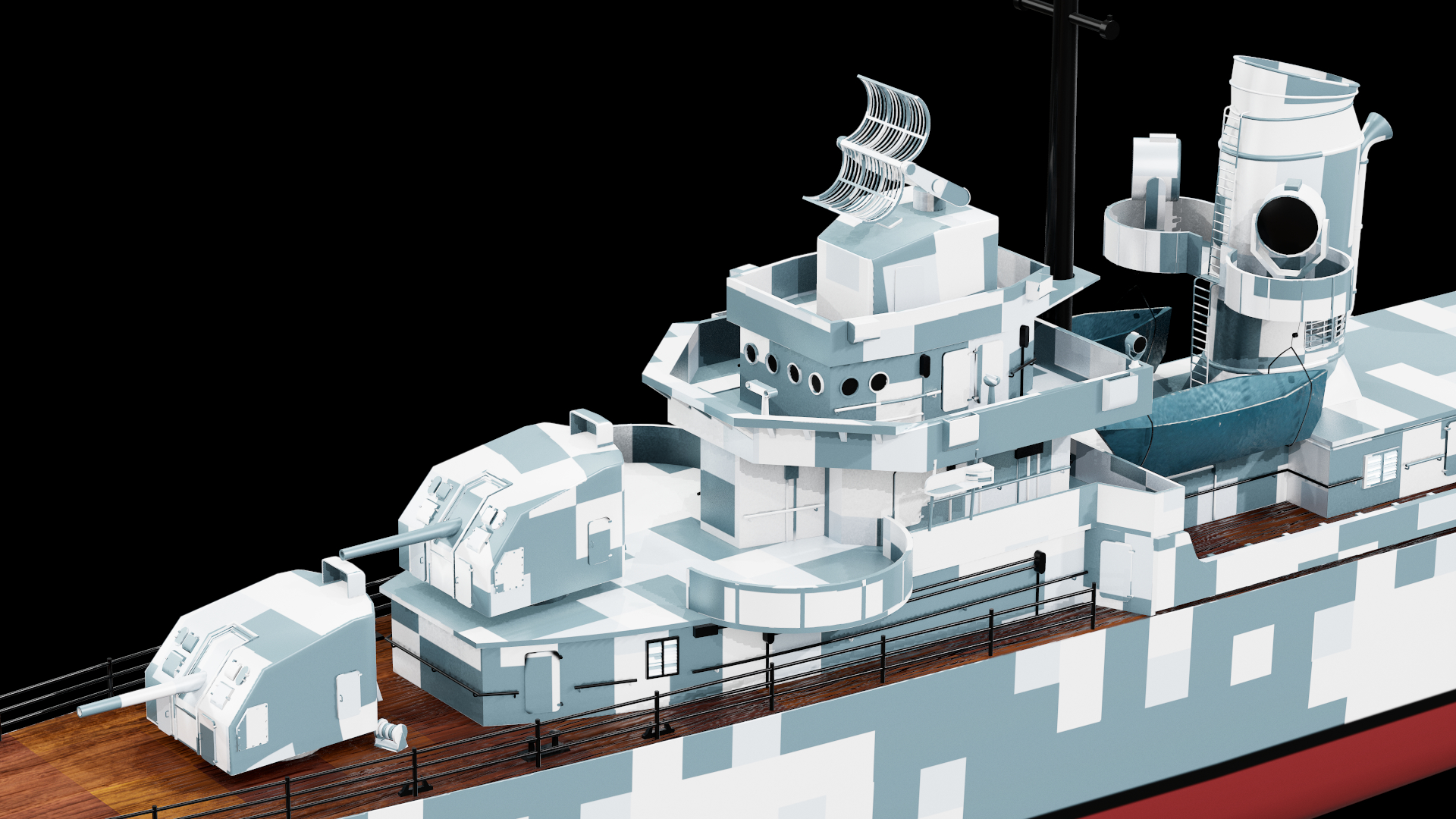 Fletcher class destroyers fletcher-class 3D model - TurboSquid 1519914