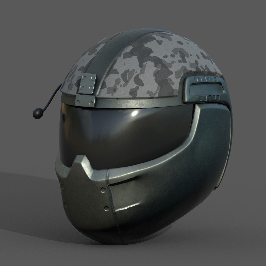 modèle 3D de Armure de robot cyborg de combat militaire scifi casque ...