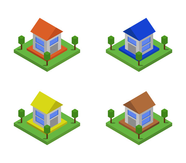 Shapes Encapsulated Postscript isometric garage vector
