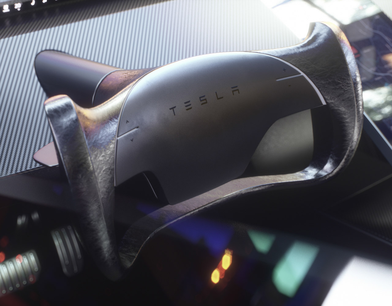 Steering wheel tesla roadster model - TurboSquid 1520169