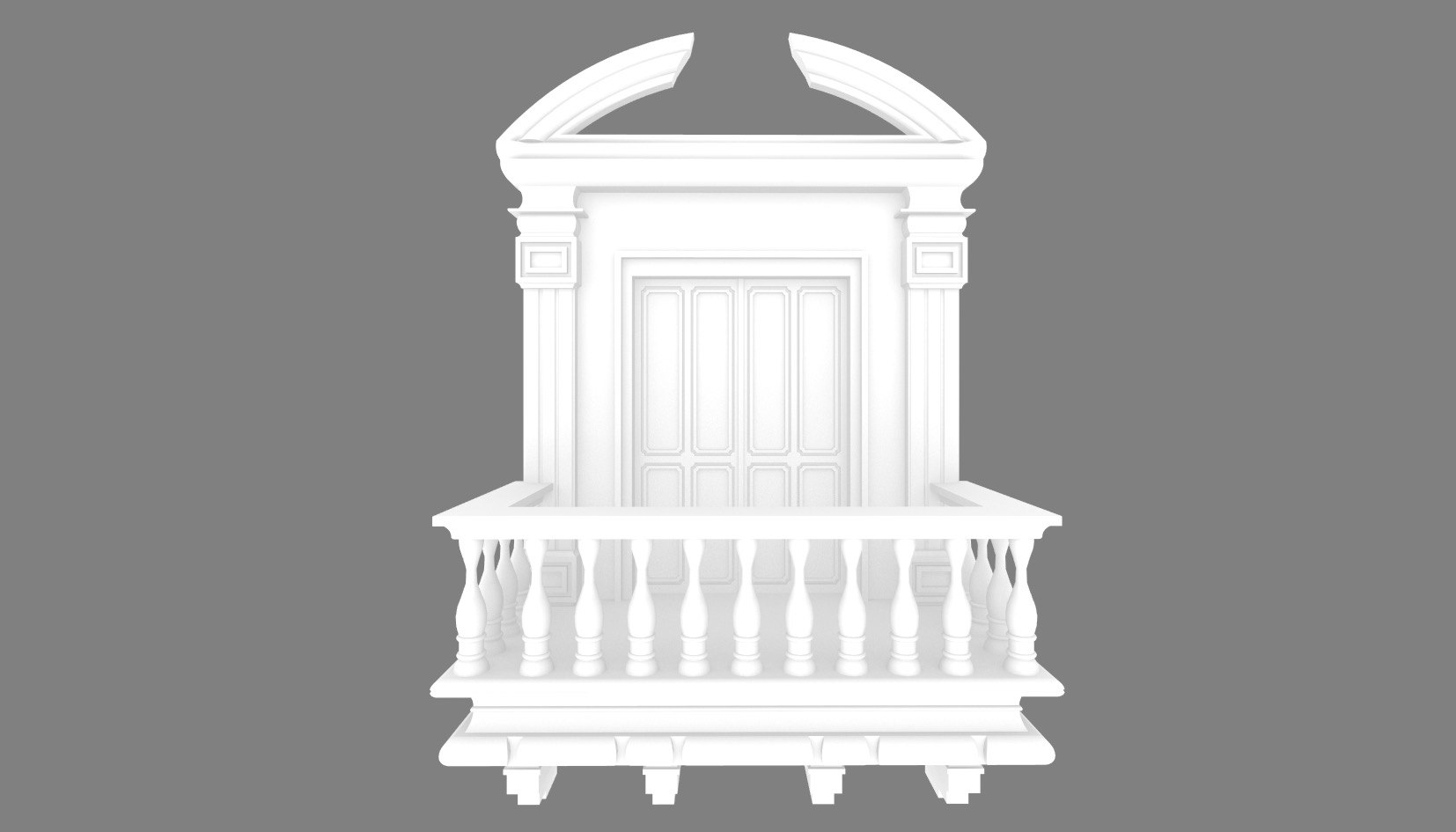 Colonial balcony 3D model - TurboSquid 1520218