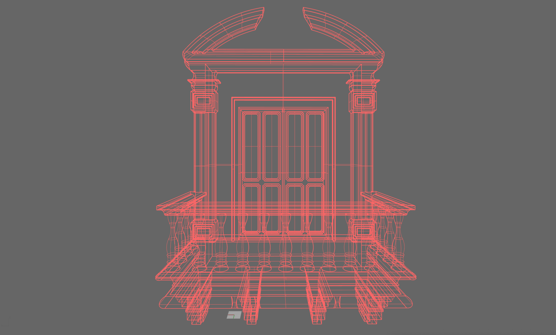 Colonial balcony 3D model - TurboSquid 1520218