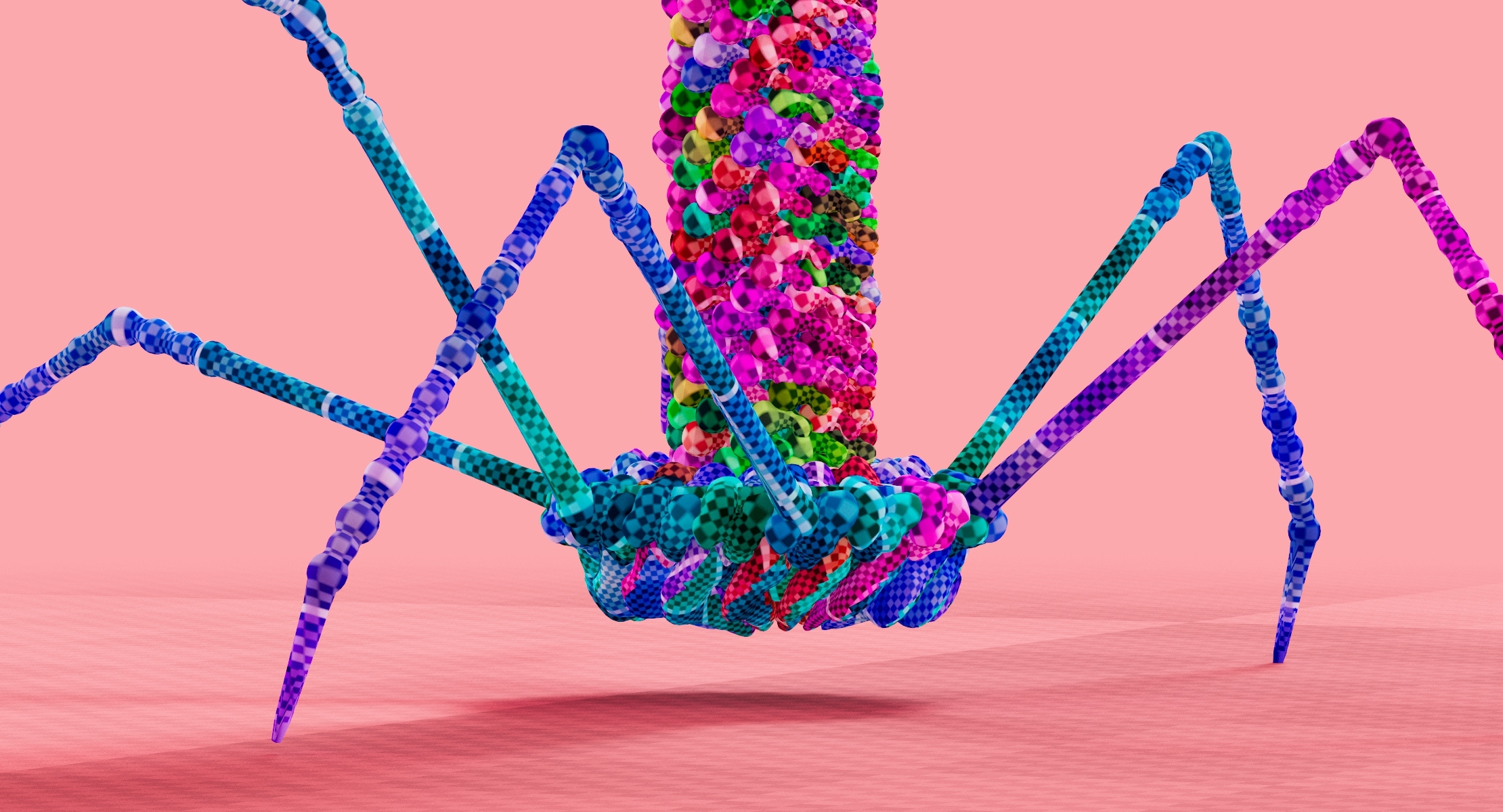 Bacteriophage t4 virus 3D - TurboSquid 1520557