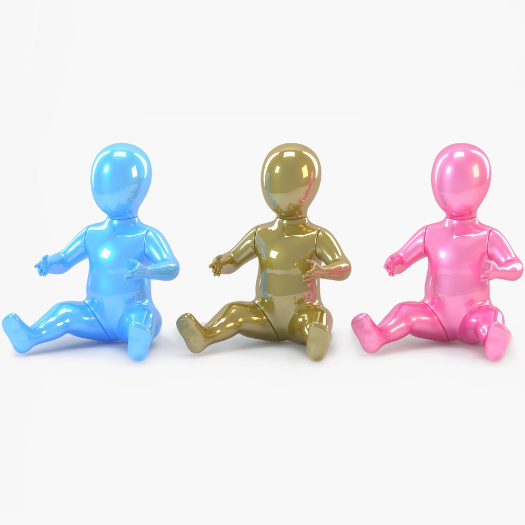 3D 3 baby mannequins - TurboSquid 1520683