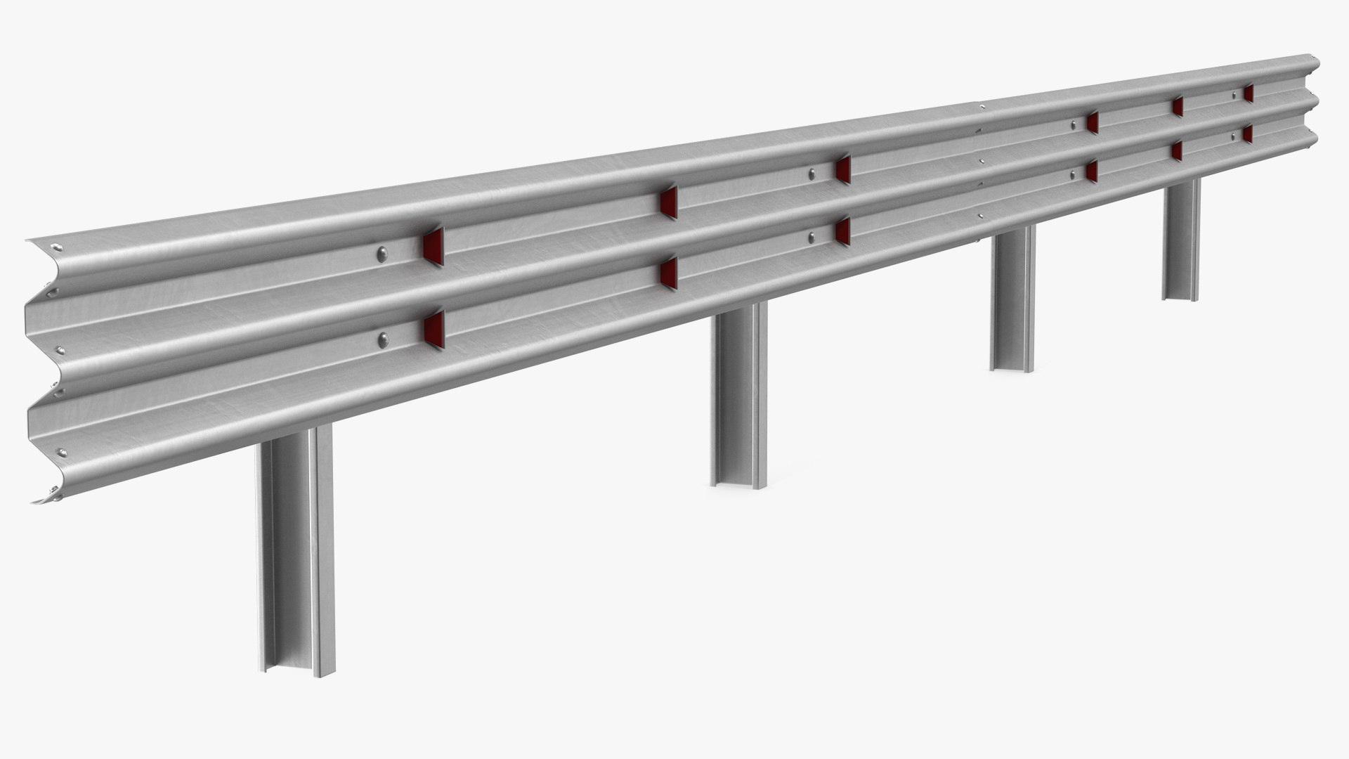 3D model metal traffic double barrier - TurboSquid 1520990