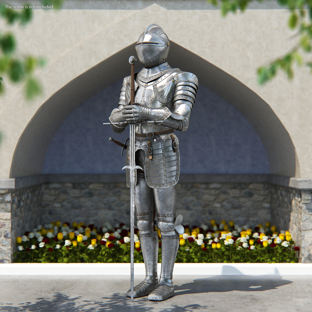 Medieval knight plate armor 3D model - TurboSquid 1521097
