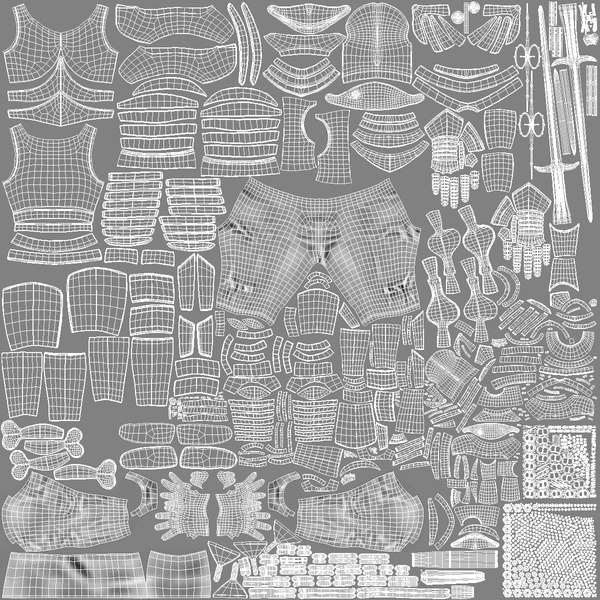 Medieval knight plate armor 3D model - TurboSquid 1521097