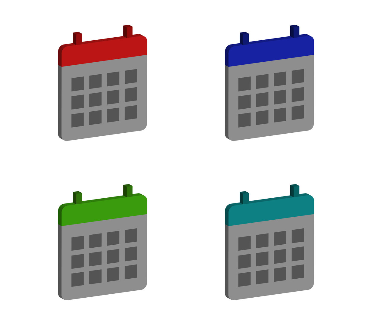 Shapes Encapsulated Postscript calendar isometric s