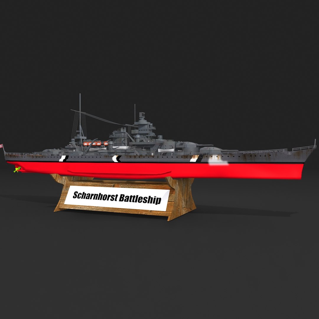 scharnhorst battlecruiser Modelo 3D - TurboSquid 1459876