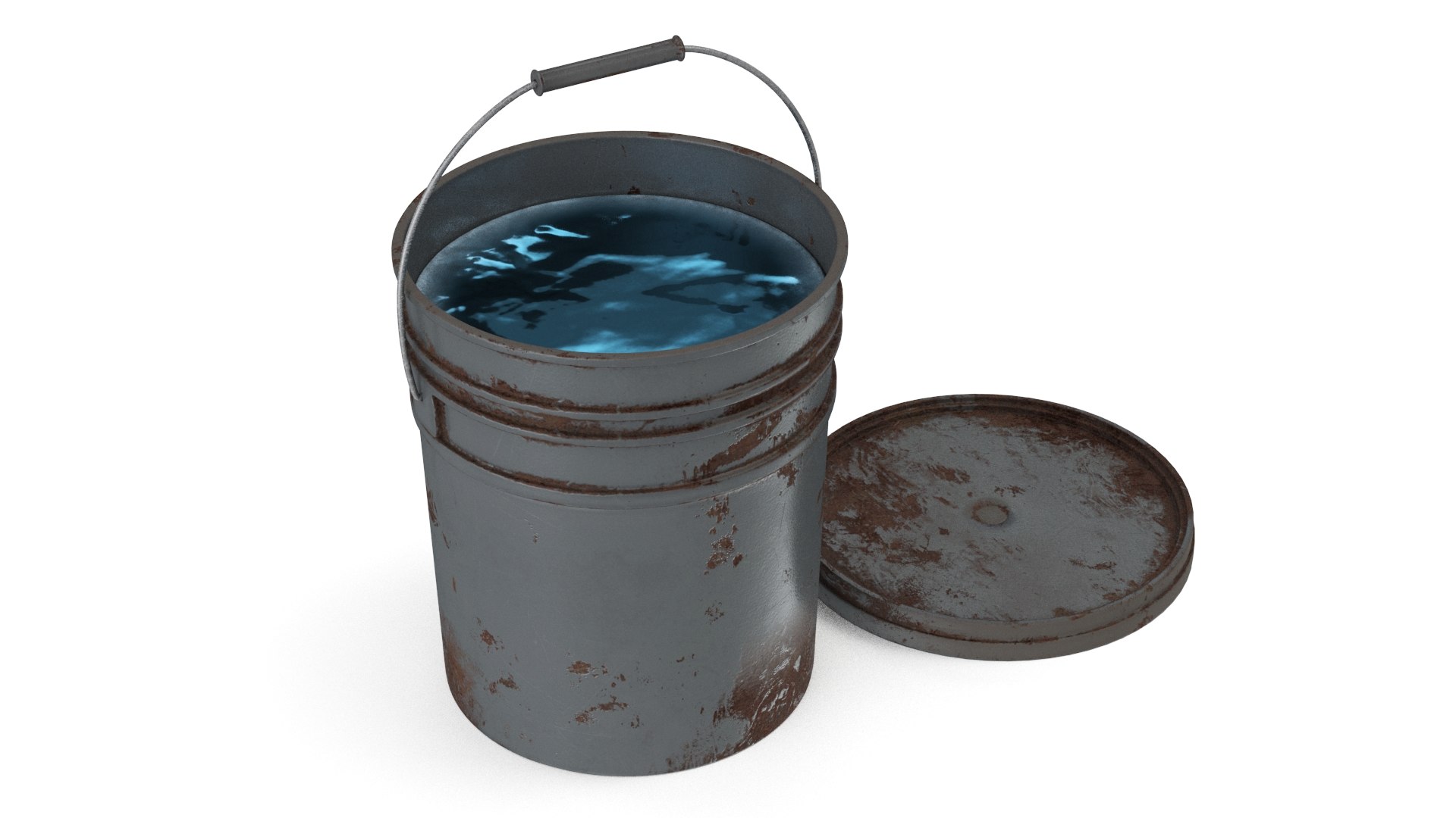 3D rusty bucket water model - TurboSquid 1521299