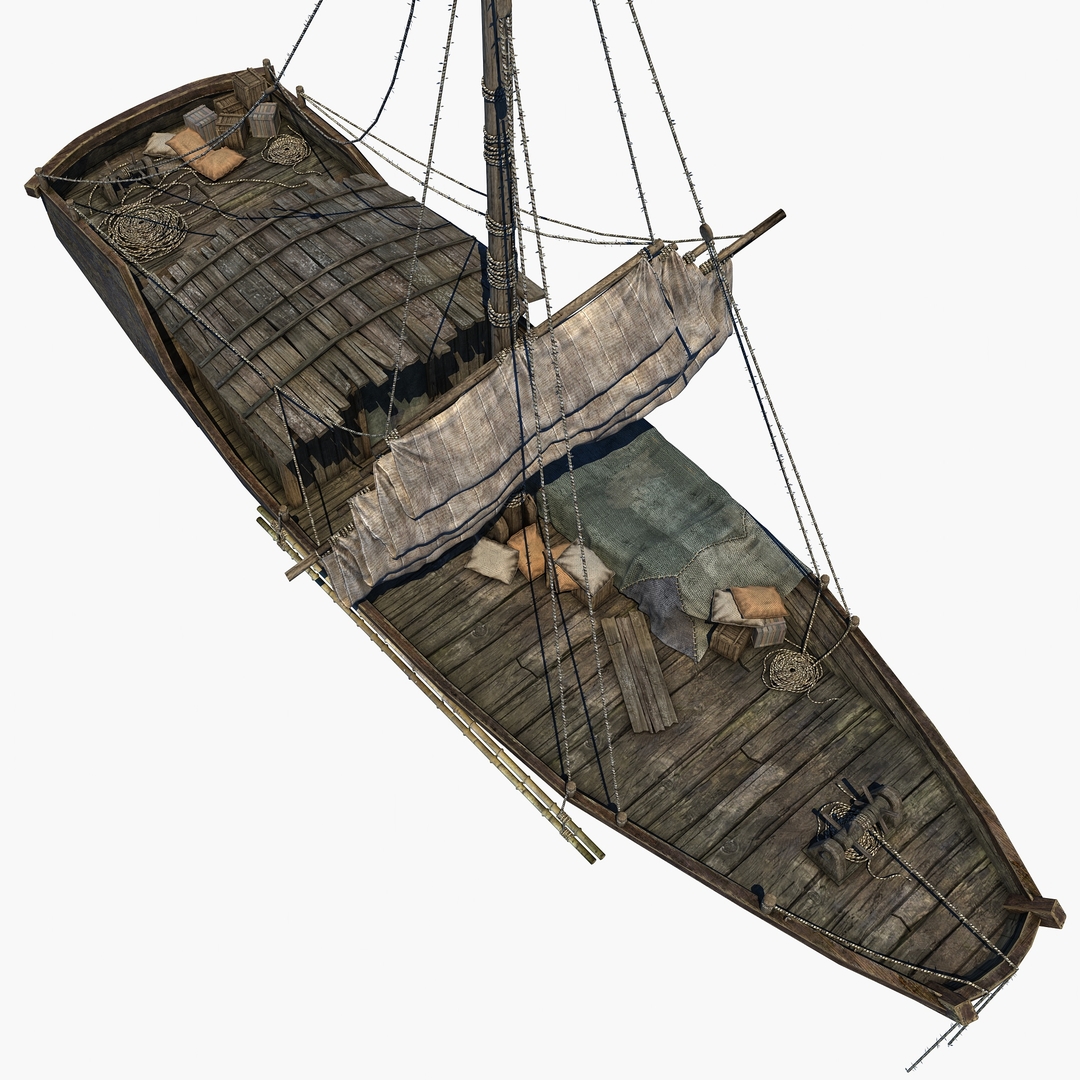 3D small cargo ship ancient model - TurboSquid 1521449