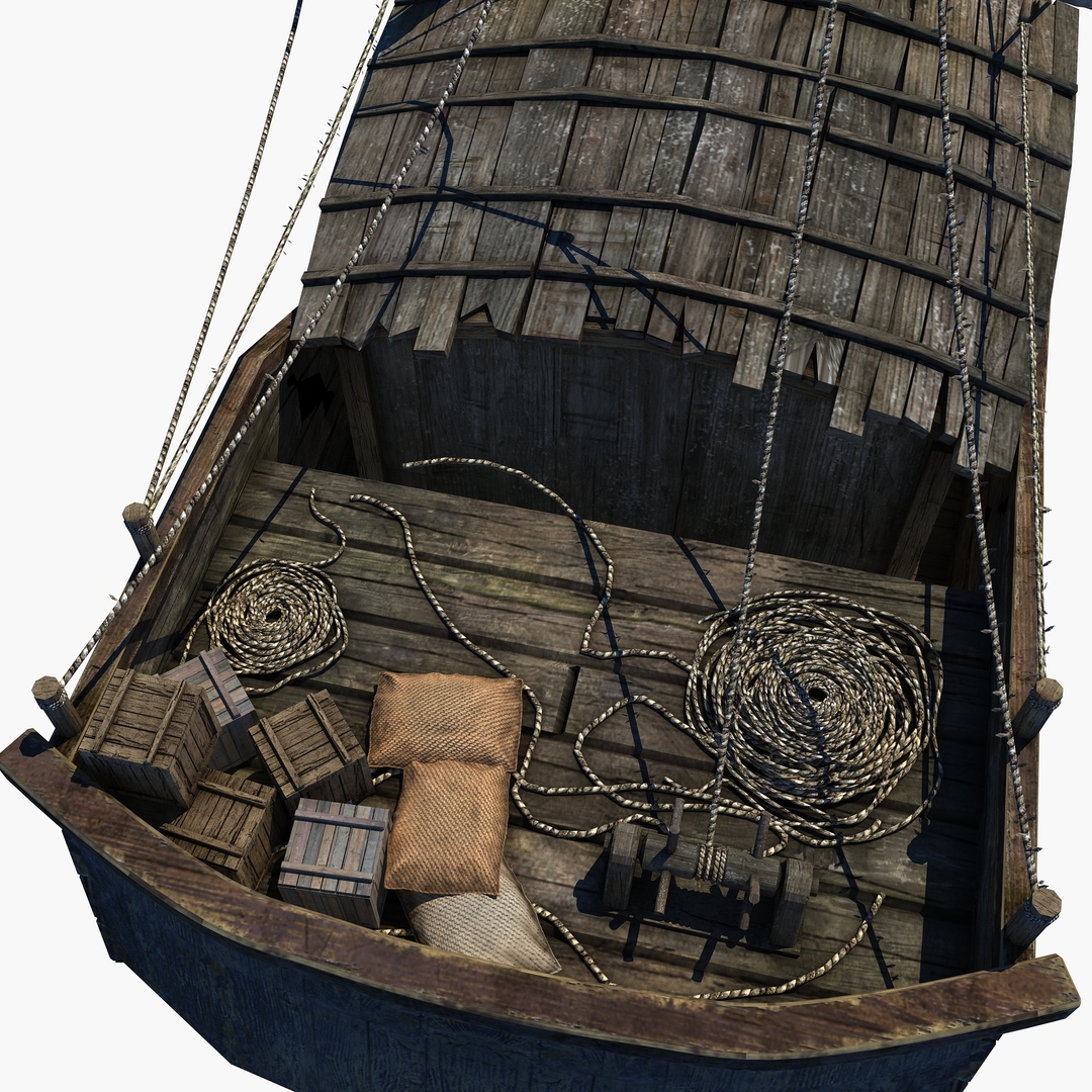 3D small cargo ship ancient model - TurboSquid 1521449