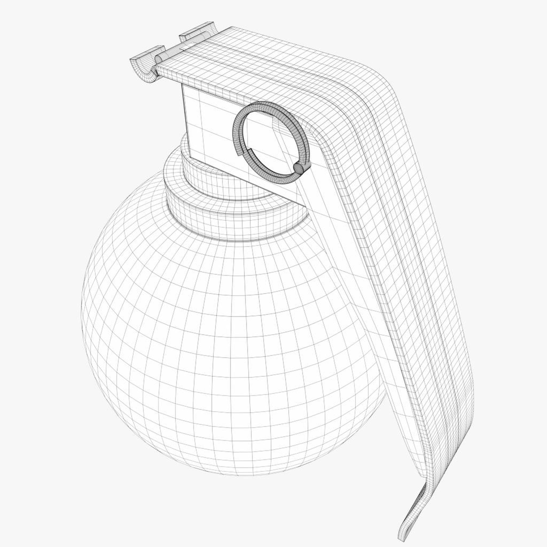 m67 fragmentation hand grenade 3d max