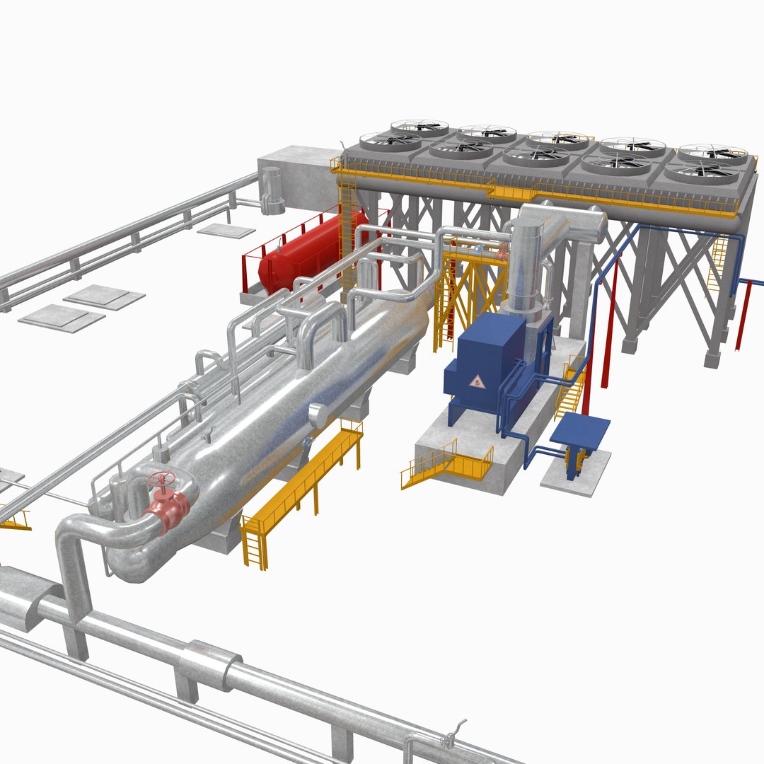 Geothermal power plant 3D - TurboSquid 1515911