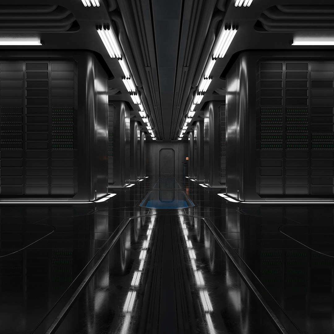 3D sci-fi server room model - TurboSquid 1521579