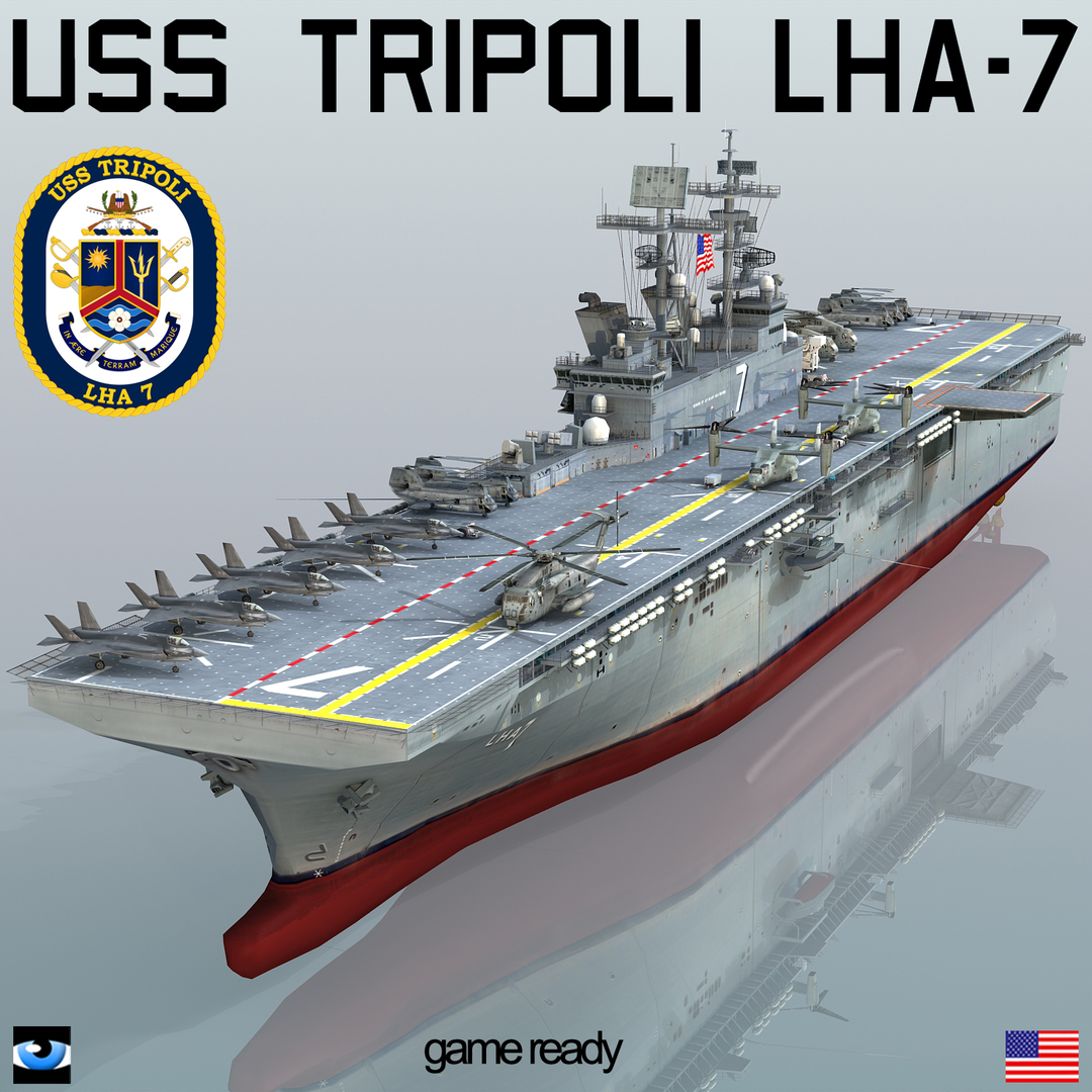USS Tripoli LHA 7 Modelo 3D - TurboSquid 1521768