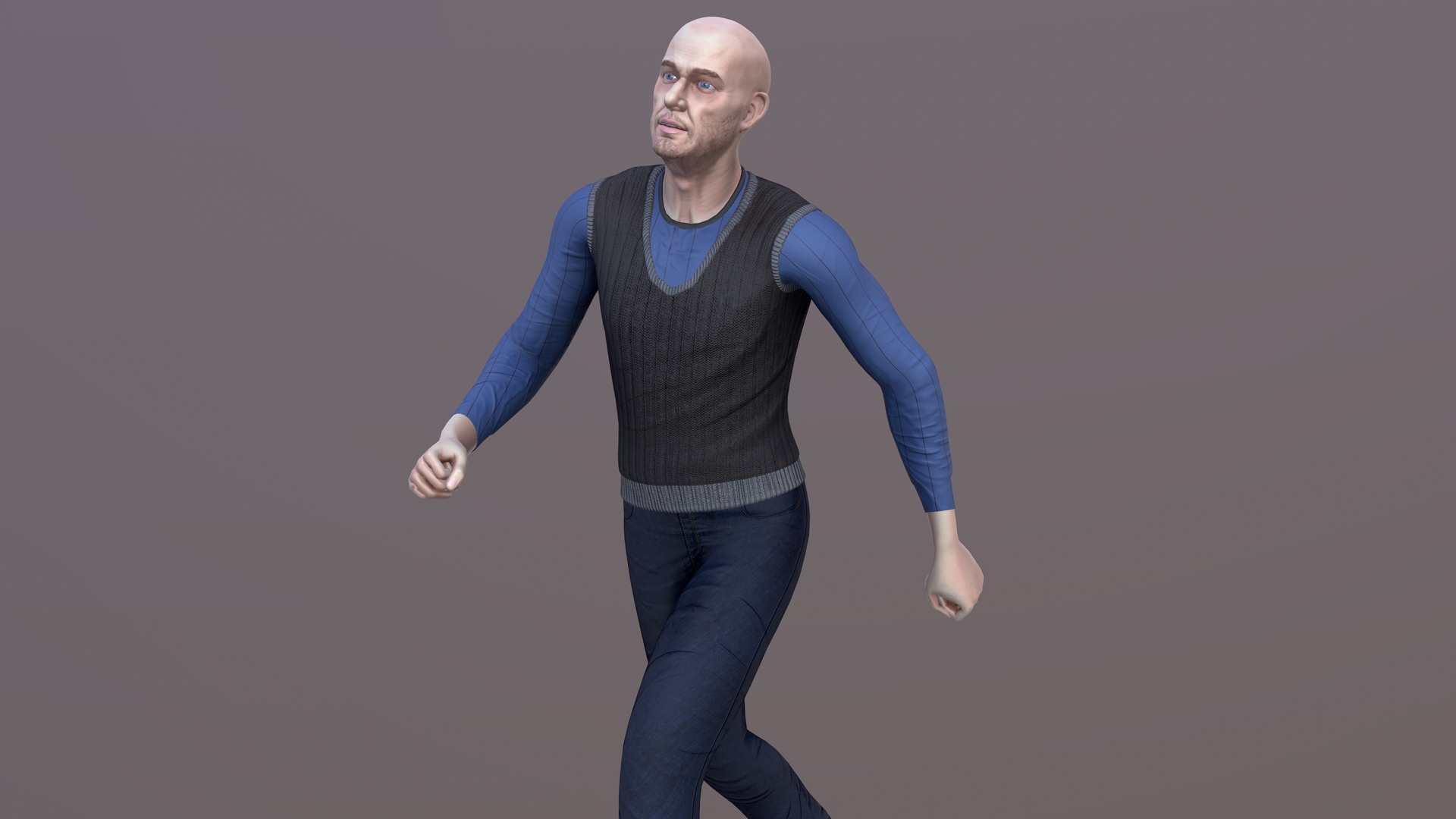 Man bald 3D model - TurboSquid 1521873