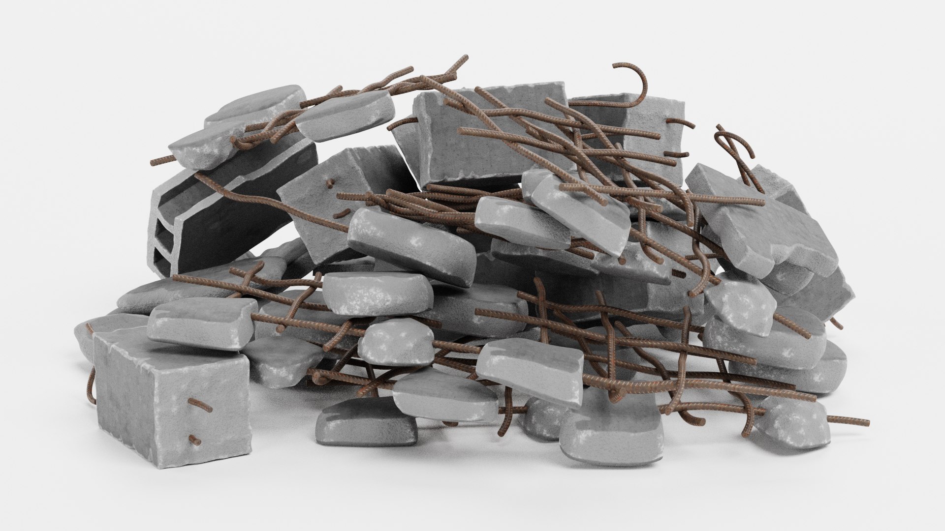 3D pile debris - TurboSquid 1521897