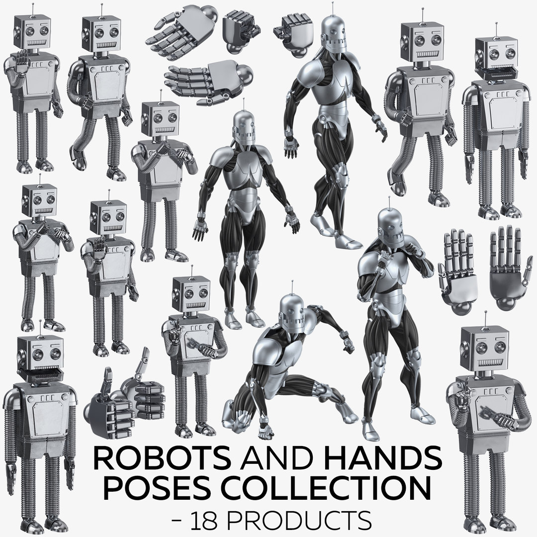 Robots hands poses - 3D model - TurboSquid 1522193