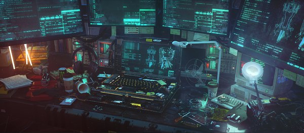 3D futuristic cyberpunk hacker redshift - TurboSquid 1521977