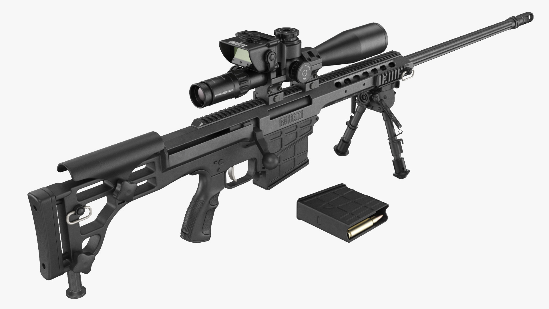 3D barrett 98b sniper rifle - TurboSquid 1492182