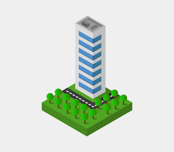 Shapes Encapsulated Postscript isometric skyscraper vector