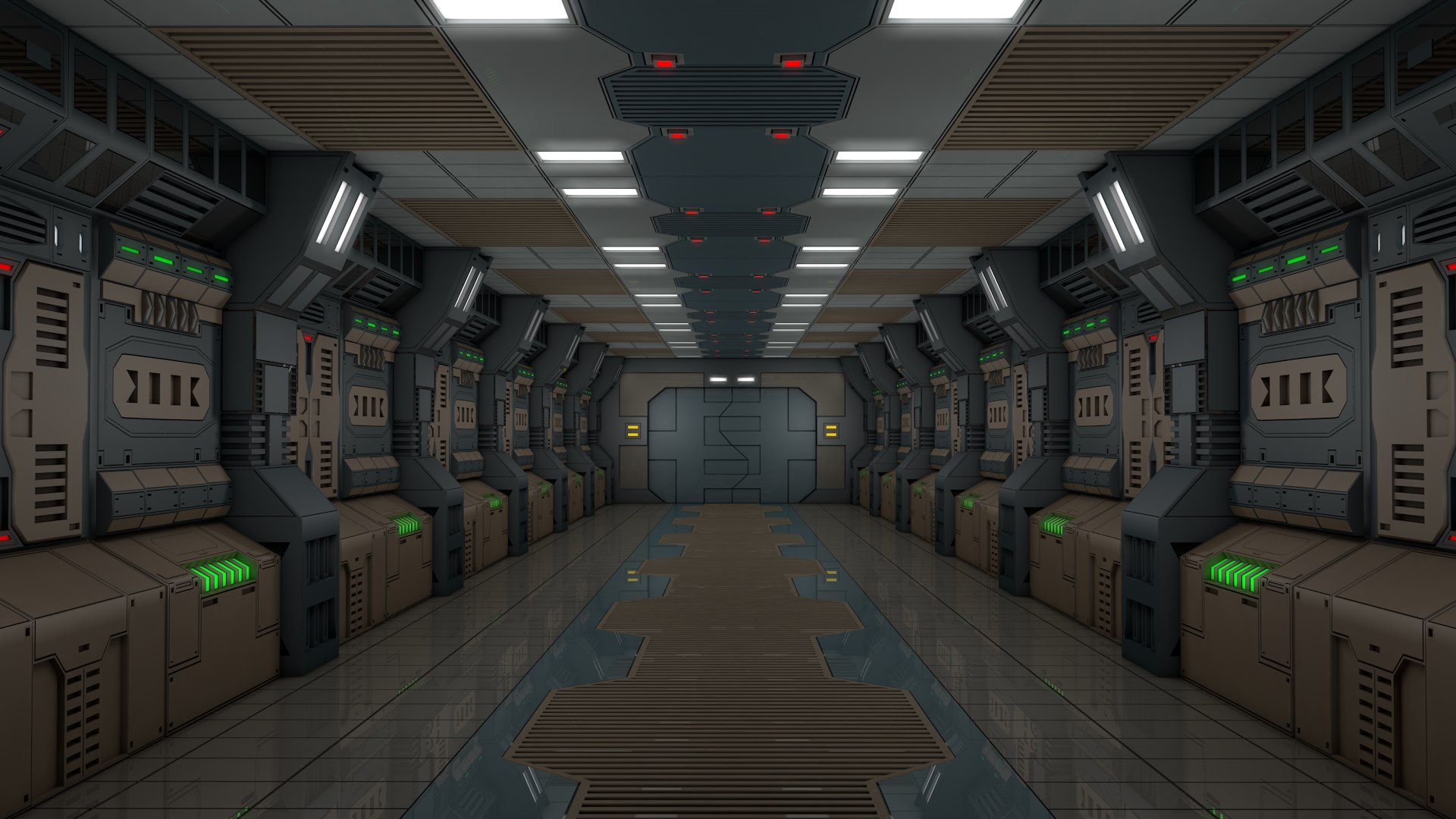 3D model sci fi corridor - TurboSquid 1522392