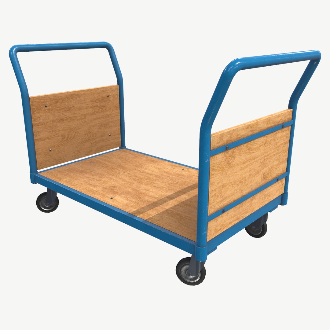 Low-poly platform trolley 3D model - TurboSquid 1522493