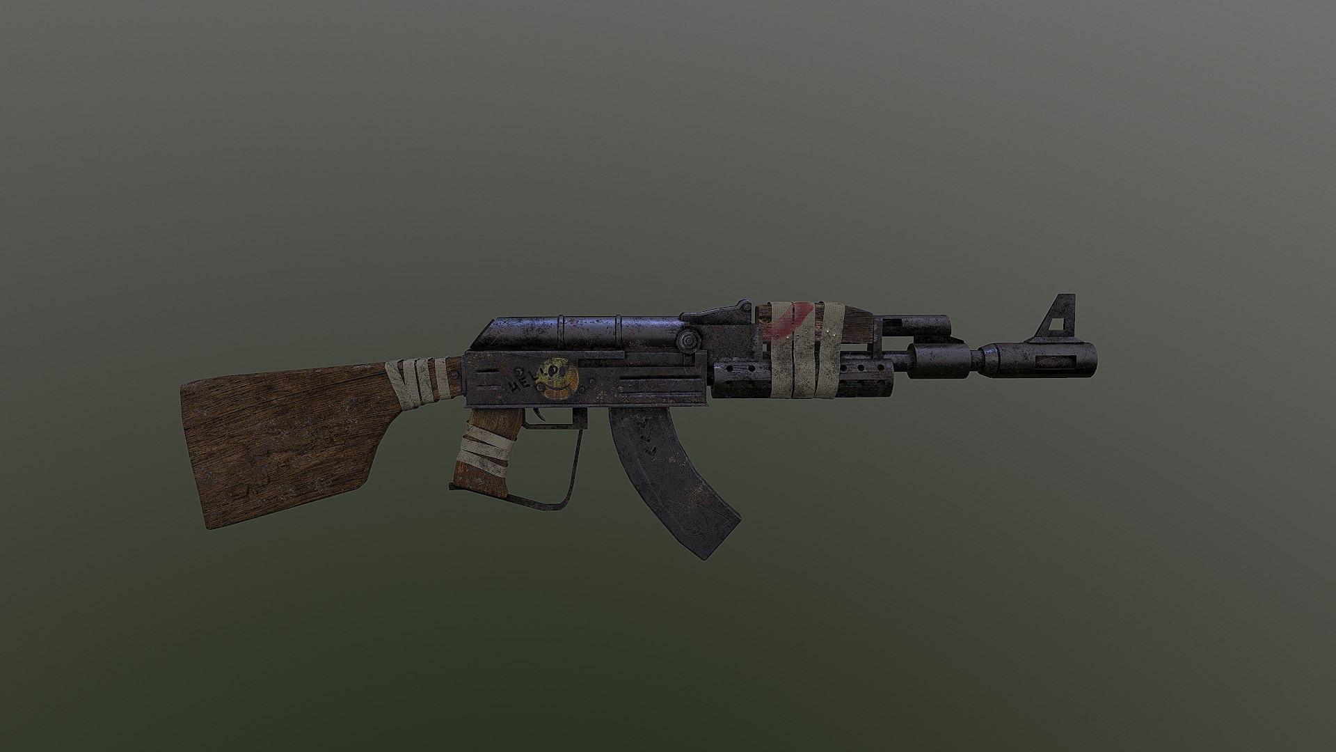 Akm rifle 3D model - TurboSquid 1522853