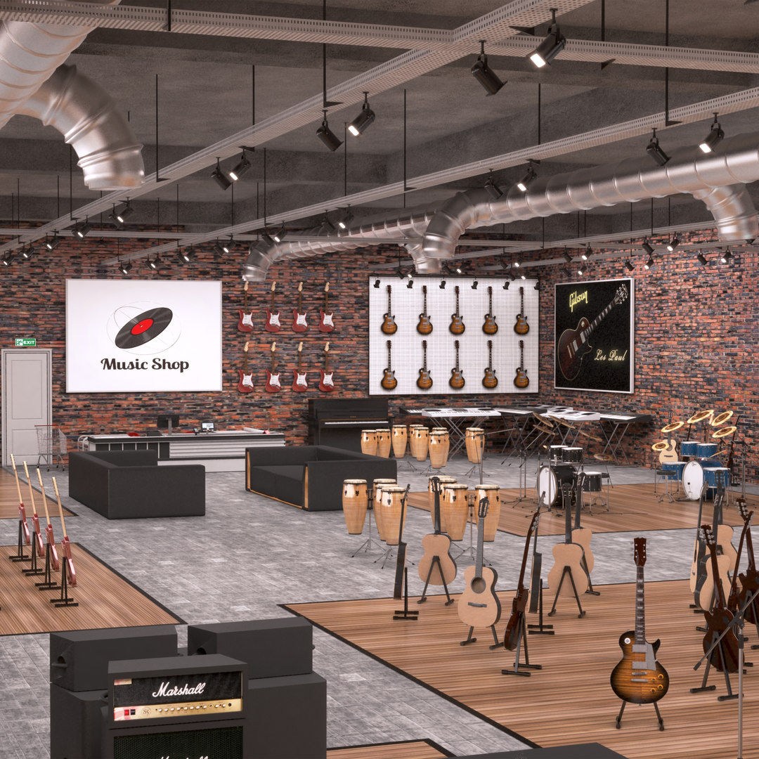 Store music 3D model - TurboSquid 1522936