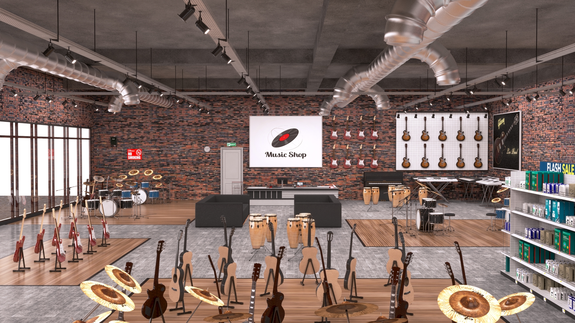Store music 3D model - TurboSquid 1522936