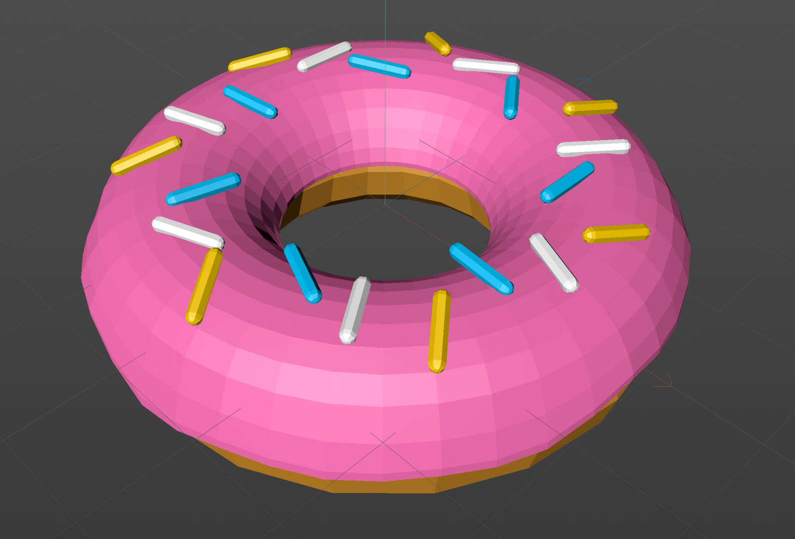 Low-Poly-Donut 3D-Modell - TurboSquid 1522908