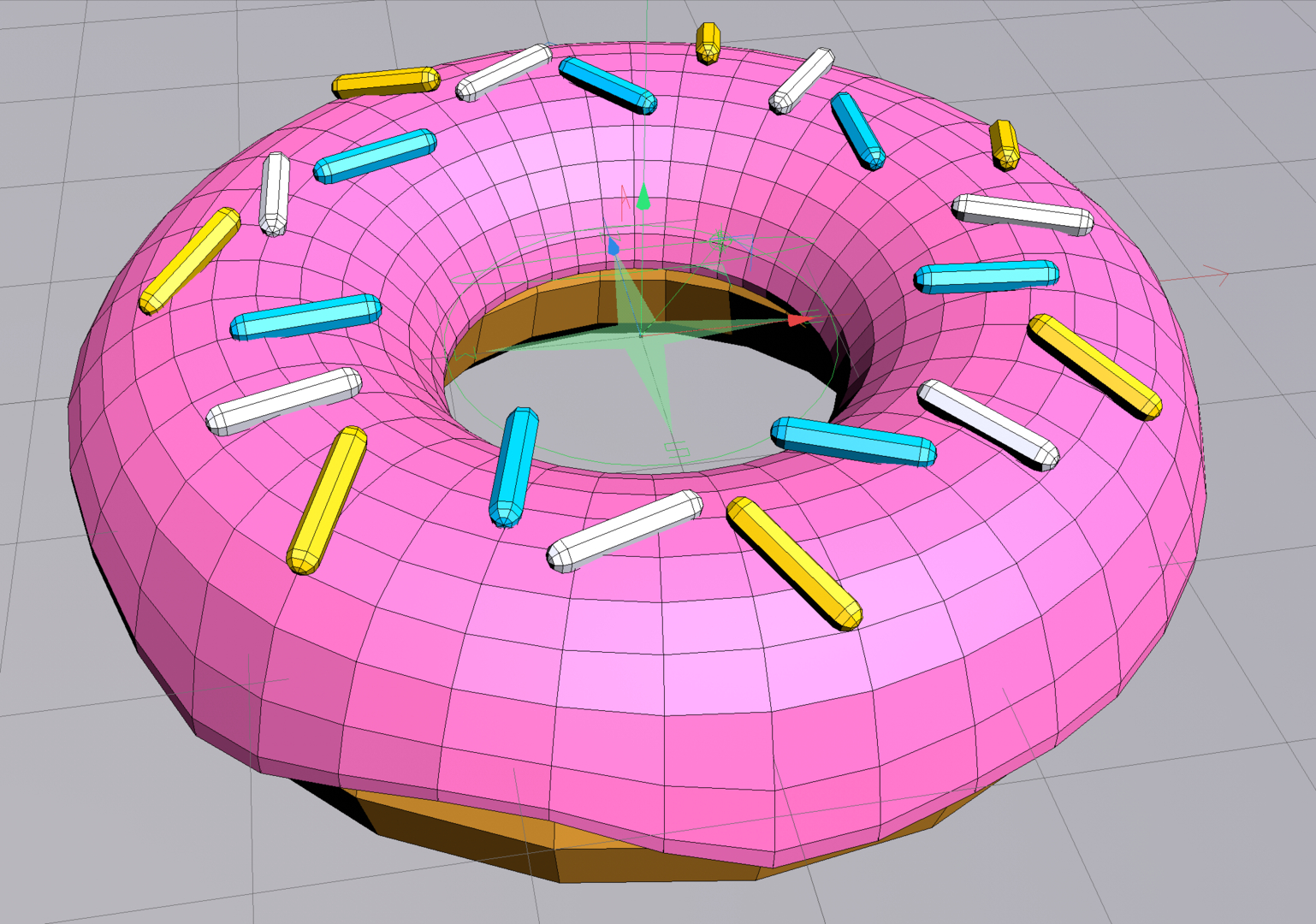 Low-Poly-Donut 3D-Modell - TurboSquid 1522908