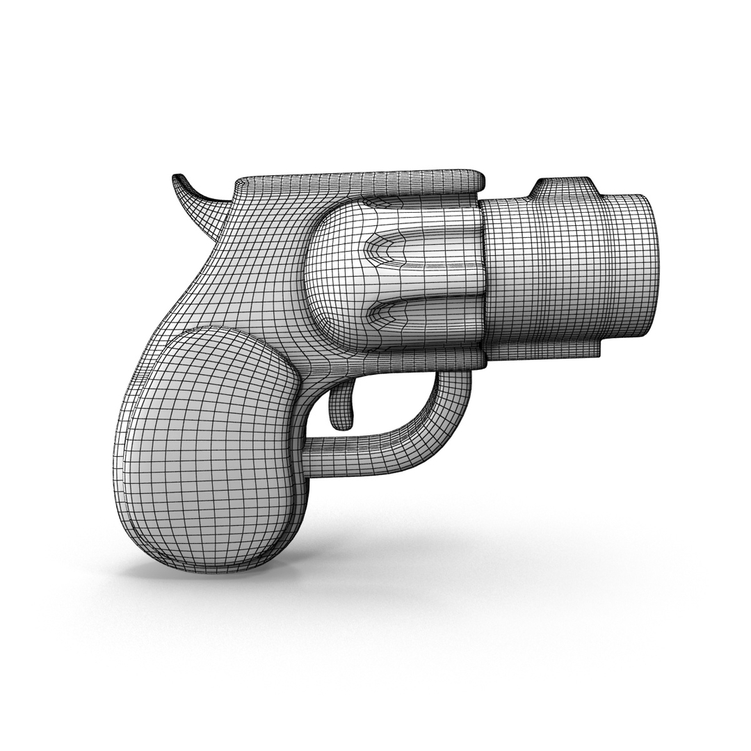 Cartoon revolver 3D model - TurboSquid 1522978