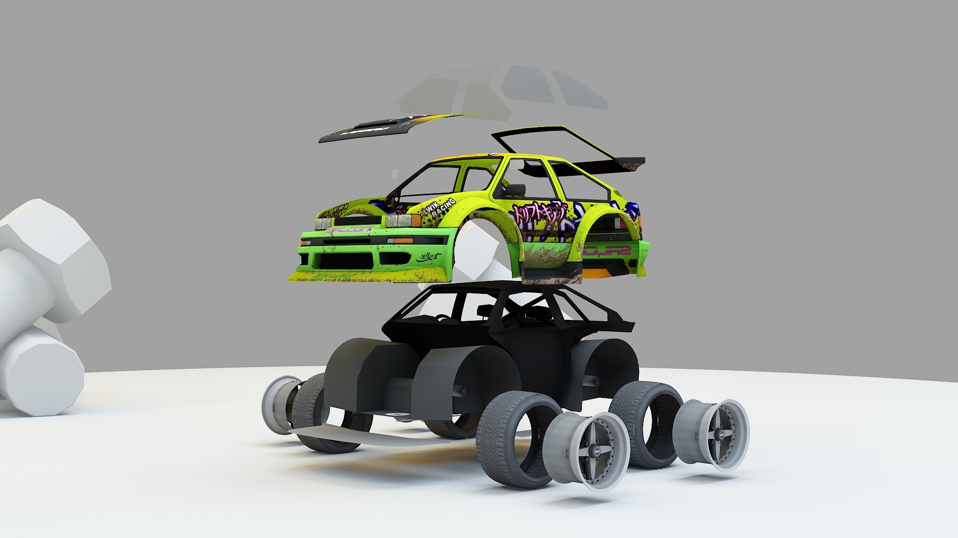 3D mini car model - TurboSquid 1522991