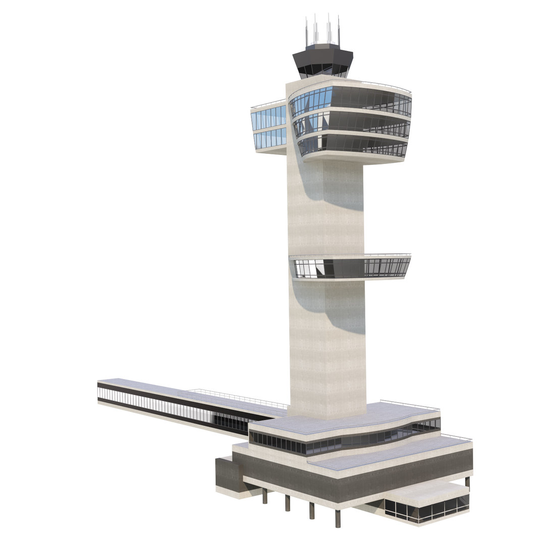 Jfk airport control tower 3D model - TurboSquid 1523020