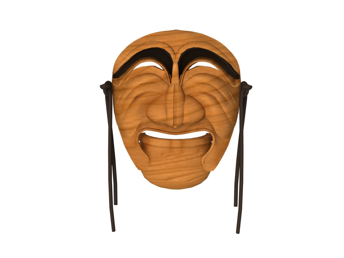 Hahoe mask 3D model - TurboSquid 1523029