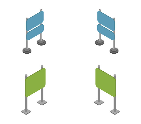 Shapes Encapsulated Postscript isometric signboard sign