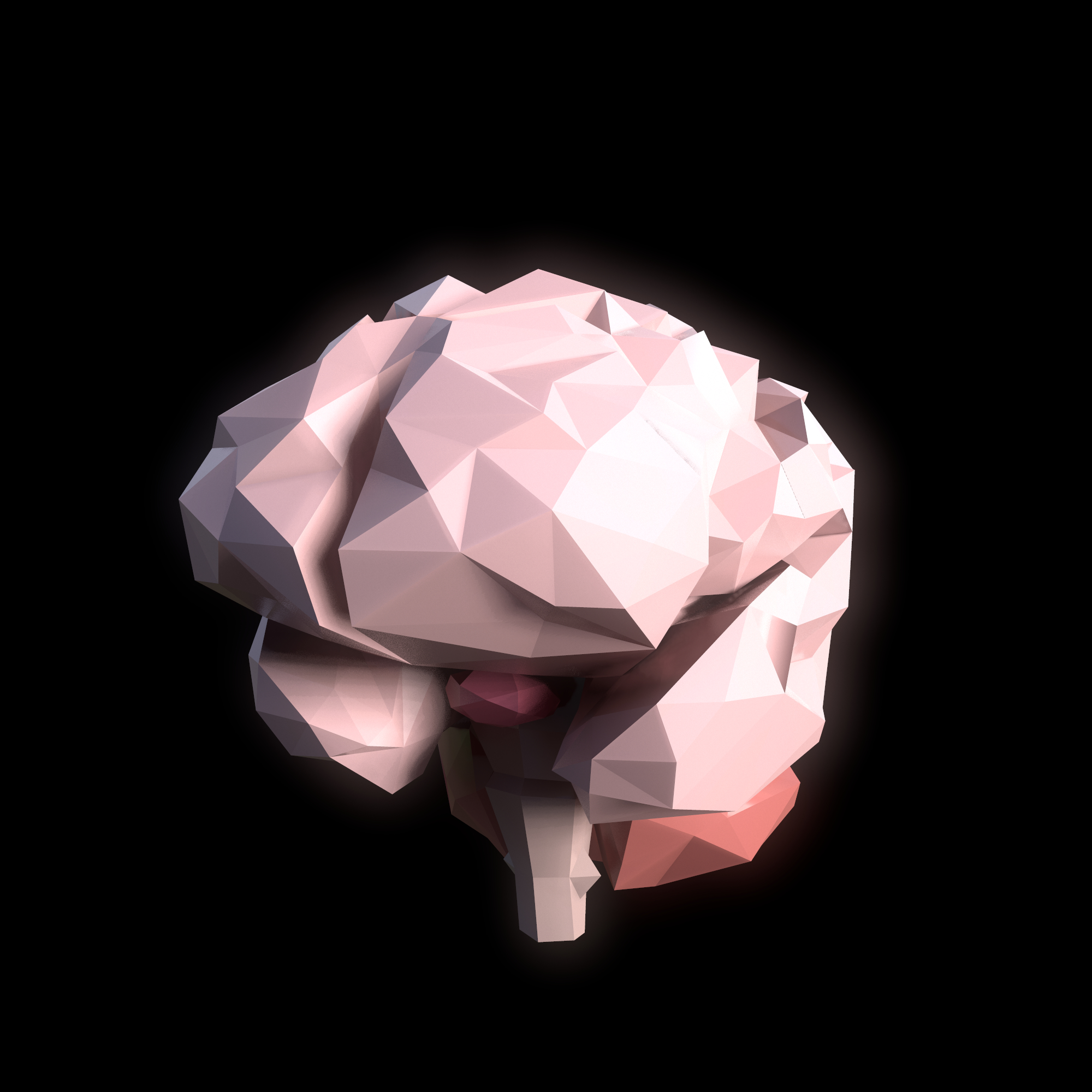 Brain low-poly 3D model - TurboSquid 1523488