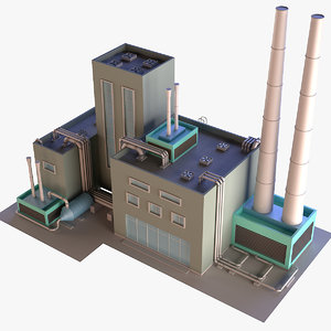 Factory building 3D model - TurboSquid 1211500