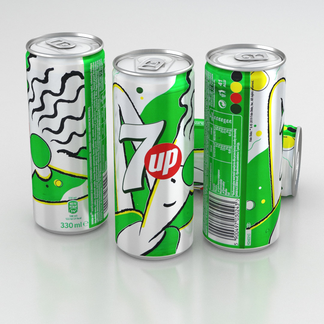 modèle 3D de Canette de Boisson 7UP 330ml Tall B 2020 - TurboSquid 1523904