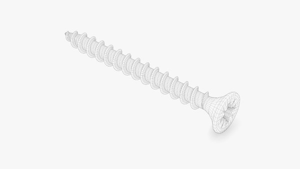 3D wood screw model - TurboSquid 1524157