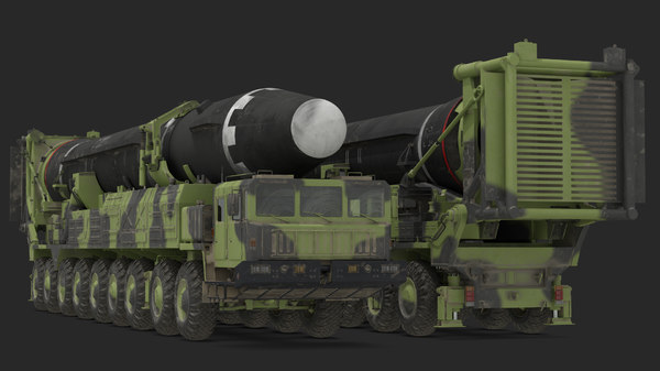 Transporter erector vehicle hwasong-15 3D model - TurboSquid 1524520