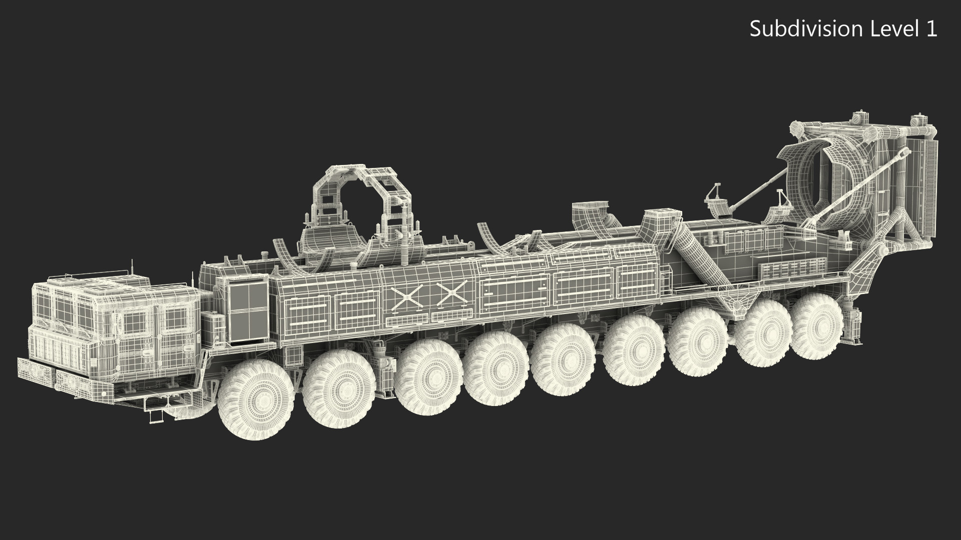 3D model 9 axle transporter erector - TurboSquid 1524355